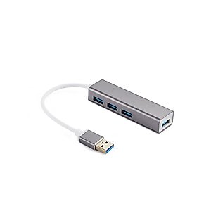 USB C/Type C to 4 Port USB 3.0 Adapter with Slim Size 0.28ftx0.08ftx0.06ft