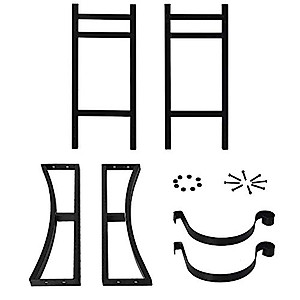 Firewood Rack Indoor Outdoor, 3ft Log Rack Fire Wood Holders Storage Carrier by Patio Guarder, Heavy Duty Steel Log Holder with Kindling Holder for Backyard Garden Firepit Fireplace, Black