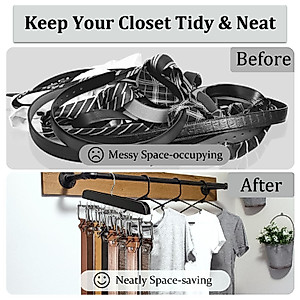 Hoomast Belt Hanger Belt Organizer Tie Rack Tank Top Bra Hanger Tie Hanger Bra Organizer for Closet with 14 Hooks,Upgraded 360°Rotating,Space Saver for Tank Top, Underwear & Tie 1pcs Storage