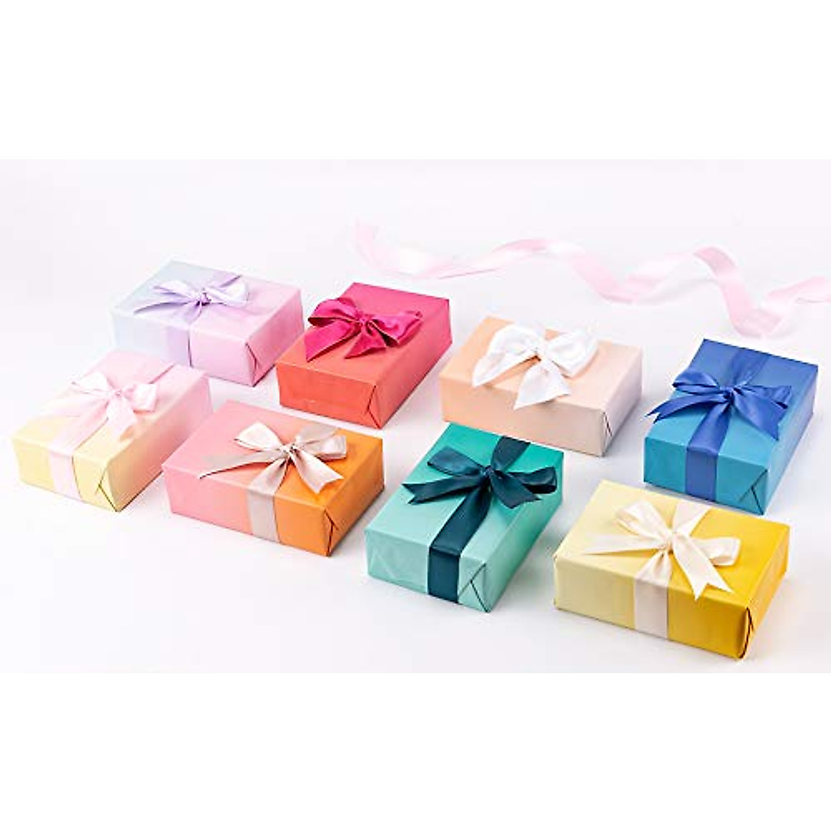 WRAPAHOLIC Wrapping Paper Roll - Gradient Color for Birthday, Wedding, Holiday Baby Shower - 4 Rolls - 30 inch X 120 inch Per Roll