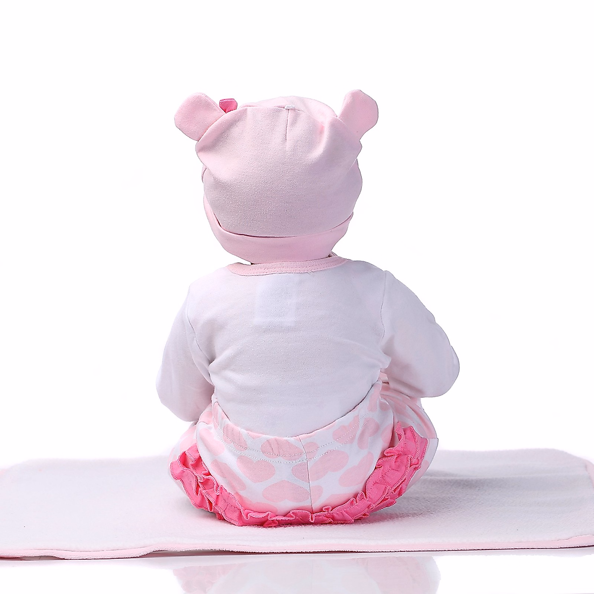 OCSDOLL Reborn Baby Dolls 22" Cute Realistic Soft Silicone Sleeping Baby Dolls Real Newborn Baby Doll Girl with Closed Eyes