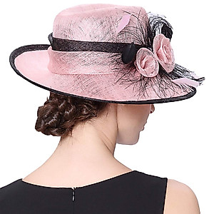 Koola's hats Women 3 Layers Sinamay Kentucky Derby Church Sun Summer Hats