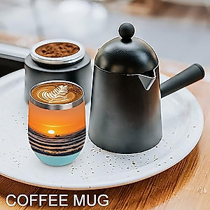 OPTKSNCU 304 Stainless Steel Insulated Cup with Lid, Cloudy Sky Print Durable, And Easy to Clean – Ideal for Home, Office, And Gift Giving