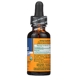 HERB PHARM Organic Ginkgo Extract, 1 FZ