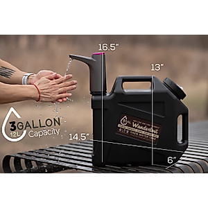 Portable 3 Gallon Water Tank with USB Rechargeable Water Pump Faucet, Food Grade Materials, Great for Camping, Overlanding, Sports, Emergencies, Sports, and More