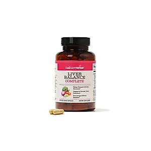 NatureWise Liver Detox Cleanse Supplement (60 servings) Triple Repair Formula with Milk Thistle, Turmeric, Reishi & Kudzu to Encourage Toxin Removal & Support Normal Function (120 Veg Capsules)