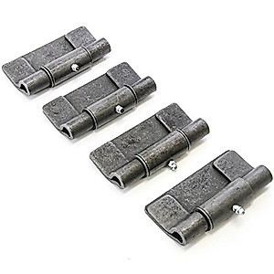 Red Hound Auto 4 Weld on Hinges Butterfly Trailer Compatible with Ramp Steel Heavy Duty Grease Fitting New