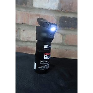 Mace Brand Magnum 3 Pepper Gel (45g) — 18’ Police Strength Pepper Gel, Flip Top Safety Cap, Wind-Safe Thick Gel Stream Technology, UV Dye — Self Defense Pepper Spray for Women & Men, Made in The USA