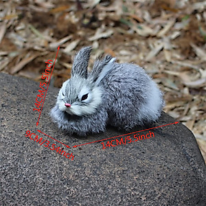 TBoxBo 2 Pack Realistic Plush Bunny Rabbits - Lifelike Stuffed Animal Toys, Christmas Decor, Birthday Gifts, UTRHYW6556431S54