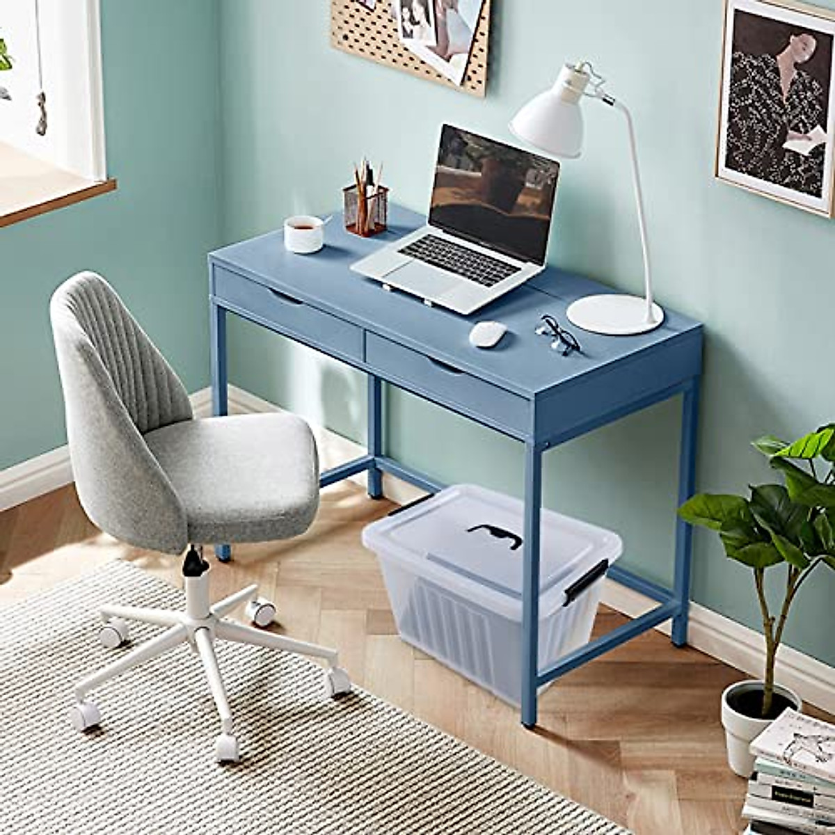 Xyskin 4-Pack 20 L Large Storage Box, Plastic Storage Bins with Lids, Clear