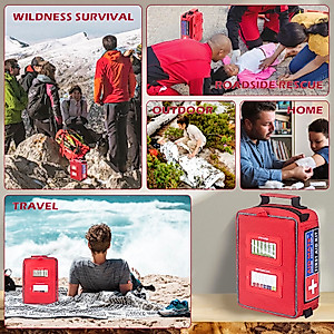 AID MATE Pro First Aid Kit with Molle System Portable Emergency Survival Kits Trauma Medical Kit for Home, Office, Car, Outdoor, Hiking, Travel, Camping…