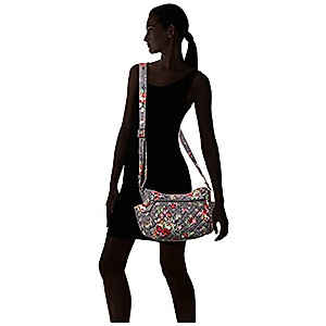Vera Bradley Women's Cotton on the Go Crossbody Purse, Hope Blooms - Recycled Cotton, One Size