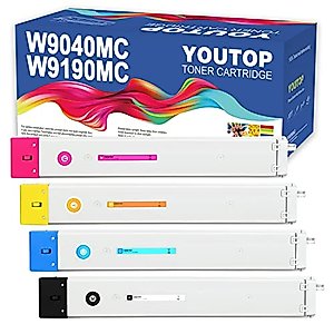 YOUTOP 4PK Toner Cartridge for W9040MC W9041MC W9042MC W9043MC W9190MC W9191MC W9192MC W9193MC Compatible for Color MFP E77822dn E77822z E77825dn E77825z E77830dn E77830z