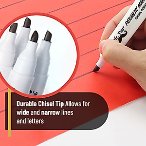 Mr. Pen- Black Permanent Markers, 8 Pack, Chisel Tip Permanent Marker, Markers, Black Markers, Thick Black Markers, Permanent Marker Chisel, Chisel Tip Black Marker, Chisel Tip Black, Chisel Tip