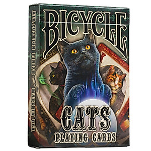 Bicycle Cats Playing Cards Designed by Lisa Parker, Black