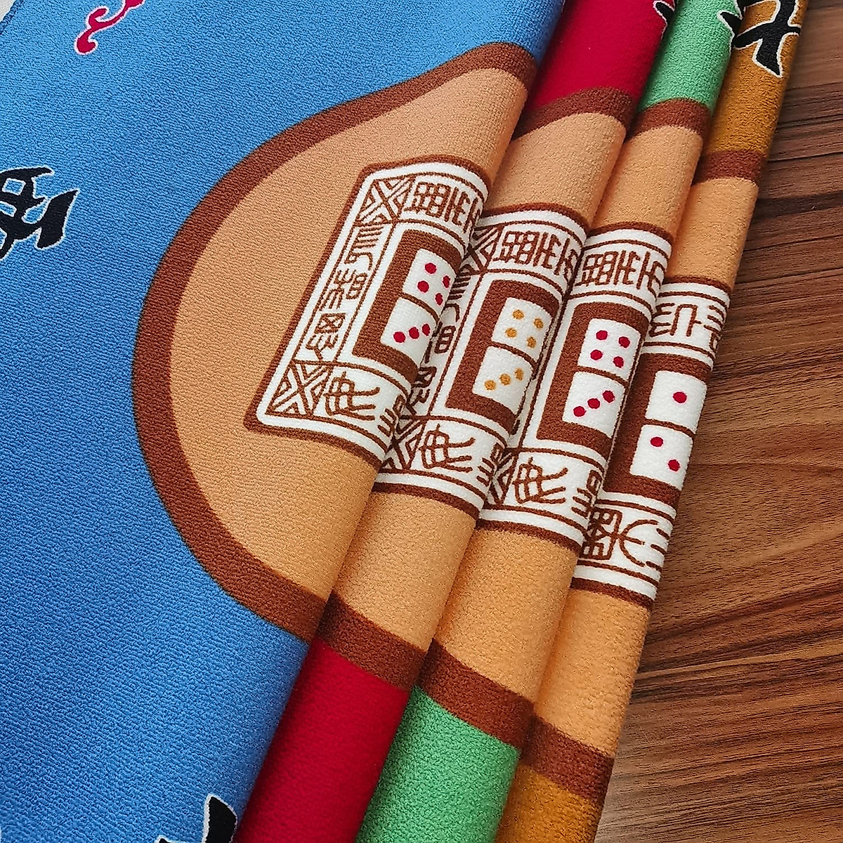 SEETOOOGAMES 31.5 inches Green Mahjong Table Cover, Non-Slip Mat,for Poker, Cards, Mahjong, Paigow, and Tile Games (Green)