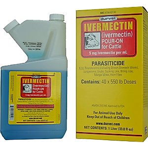 Durvet Ivermectin Pour-On for Cattle 1000 mL