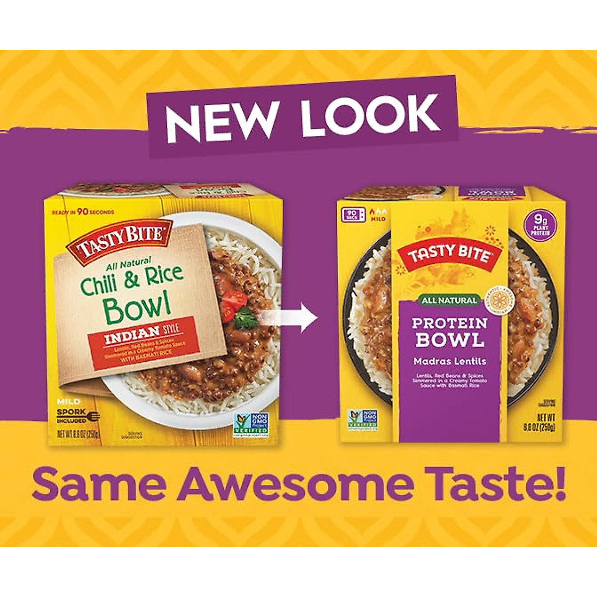 Tasty Bite Indian Style Chili & Rice Bowl, 8.8 Ounce, Pack of 6, Ready to Eat, Organic Basmati, Microwaveable, Vegetarian