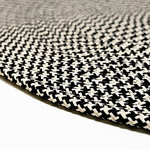 Colonial Mills Milton Houndstooth Tweed Braided Rug, 4x6, Black