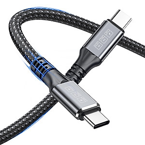 ZDD Thunderbolt 4 Cable 6FT, 240W Charging USB C to USB C Cable, Thunderbolt Certified Compatible with Type-C Power Charging MacBooks, iPad Pro, Hub, Docking, and More, Black