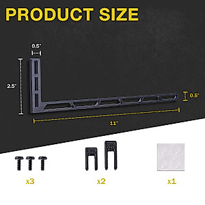 Fstop Labs CloverTale Graphics Card GPU Brace Support, Video Card Sag Holder Bracket, Anodized Aerospace Aluminum (Upgraded Version Black)