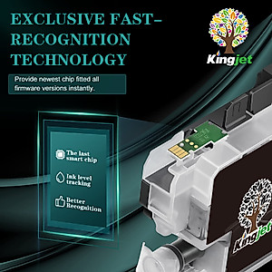 Kingjet LC3013 Compatible Ink Cartridge Replacement for Brother LC3013 Ink Cartridges Use with MFC-J491DW MFC-J497DW MFC-J690DW MFC-J895DW Printers (5 Black) - LC3013BK LC3011BK