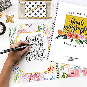 Dyvicl Hand Lettering Pens, Calligraphy Brush Pens Art Markers for Beginners Writing, Sketching, Art Drawing, Illustration, Scrapbooking, Journaling, Black Ink Pen Set, 12 Size