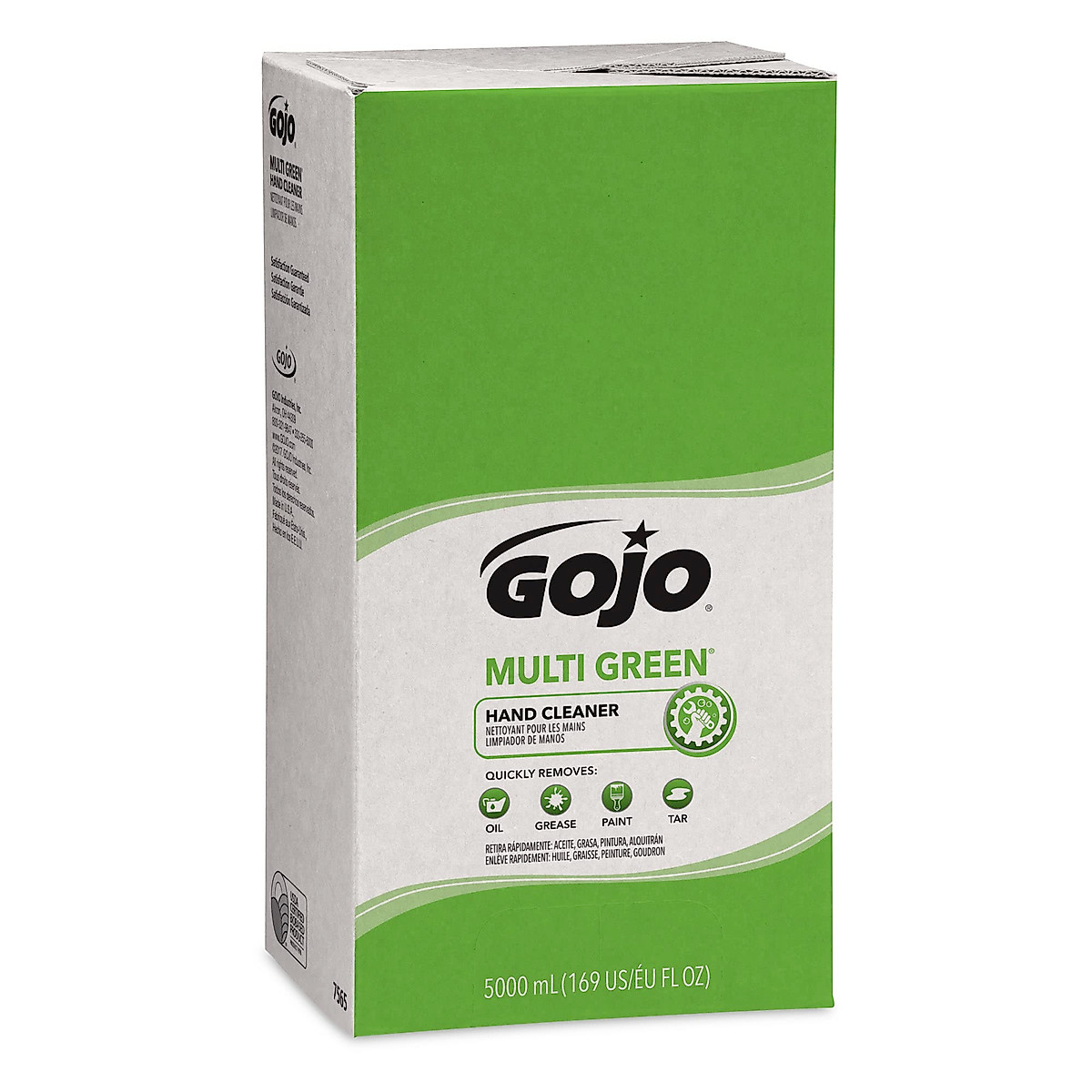 GOJO MULTI GREEN Hand Cleaner Gel, Citrus Scent, 5000 mL Multi-Purpose Hand Cleaner Refill PRO TDX Dispenser (Pack of 2) - 7565-02