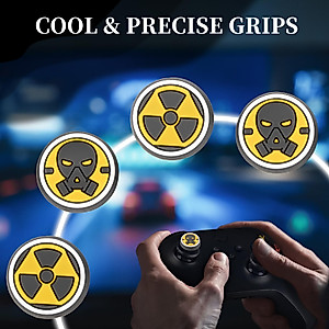 PlayRealm NO Falling Off Thumbstick Extender x 2 & Thumb Grip x 4 for Xbox Series & Xbox one Controller(Paw Purple)