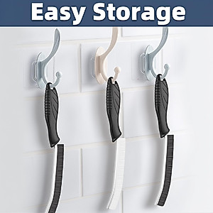 FOOGWEE Hard Bristle Crevice Cleaning Brush - Cleaning Tools for Household Use, Multifunctional Gap Cleaning Supplies for Kitchen, Bathroom, Toilet, Window, Vehicle, Faucets, Grout, Home (Black)