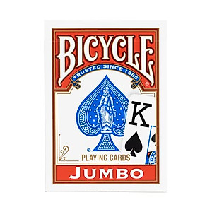 Bicycle Playing Cards, Jumbo Index, 12 Pack,Red & Blue