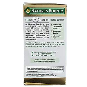 Nature's Bounty Cranberry Dietary Supplement 60 Soft Gels