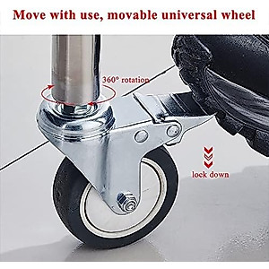 DHWDPO Mop rack, Movable Commercial Cleaning Tool Holder,Broom and Mop Holder, Umbrella Stand Put Wet Mops, for Garages, Hotels, Schools, Restaurants