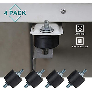 Daisypower Air Conditioner Rubber Vibration Mounting Bracket,M8 Anti-Vibration Isolator Pads for Outdoor Ductless Mini Split Units AC Condensers
