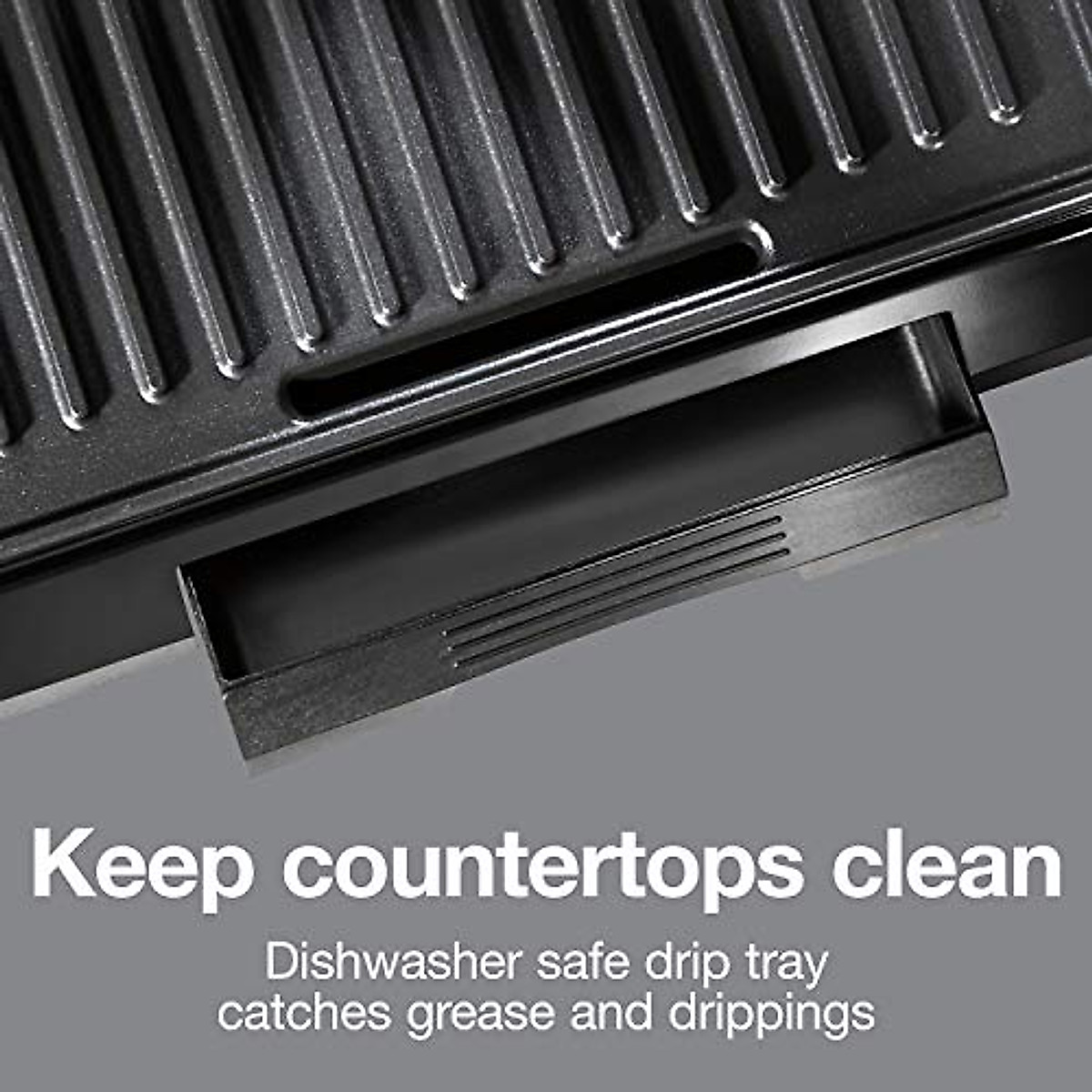 Proctor Silex 4 Serving Panini Press, Sandwich Maker and Compact Indoor Grill, Upright Storage, Easy Clean Nonstick Grids, Black (25440PS)