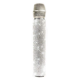 White Diamonds *AAA* Crystal Twist-On, Twist-Off Mic Sleeves. Compatible with Shure wireless mics and simular brands 7.5"x 2" No glues. Mic NOT included.