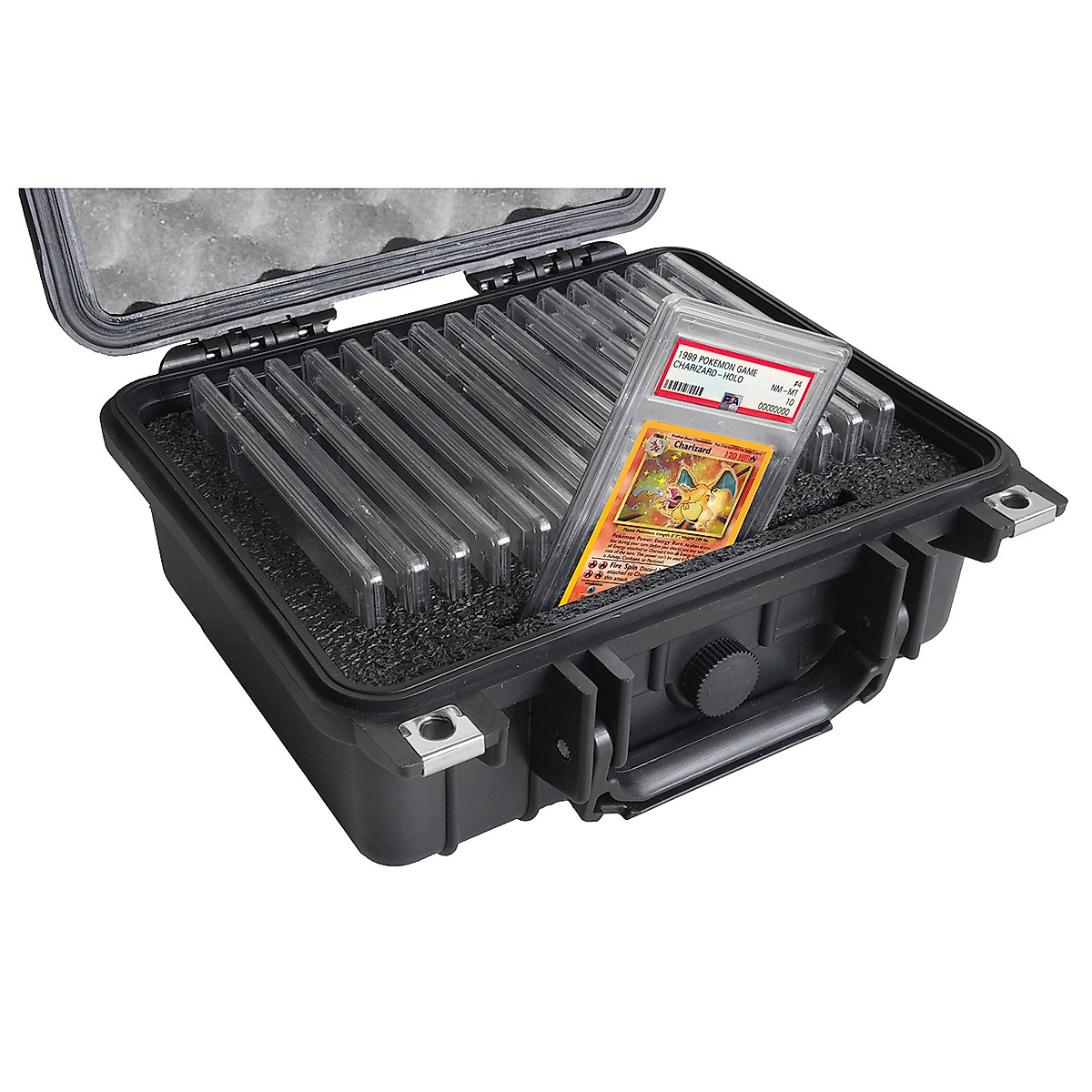 Case Club 31-16 Graded Card Slab Collector Case - Slotted Storage Fits 16+ Slabs, 134 Sleeves, 536 Loose Cards - Travel Case fits Pokemon & Sports Trading Graded Slabs - Waterproof - Heavy Duty