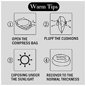 Tiita Outdoor Cushions Square Floor Pillow Thicken Tufted Seat Pad Large Floor Cushion for Yoga Meditation Living Room Balcony Office Patio, Set of 2, 22x22 Inch, Grey