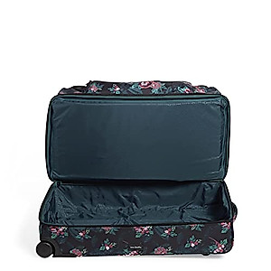 Vera Bradley Women's Recycled Lighten Up Reactive Xl Foldable Rolling Duffle Luggage, Rose Foliage, One Size