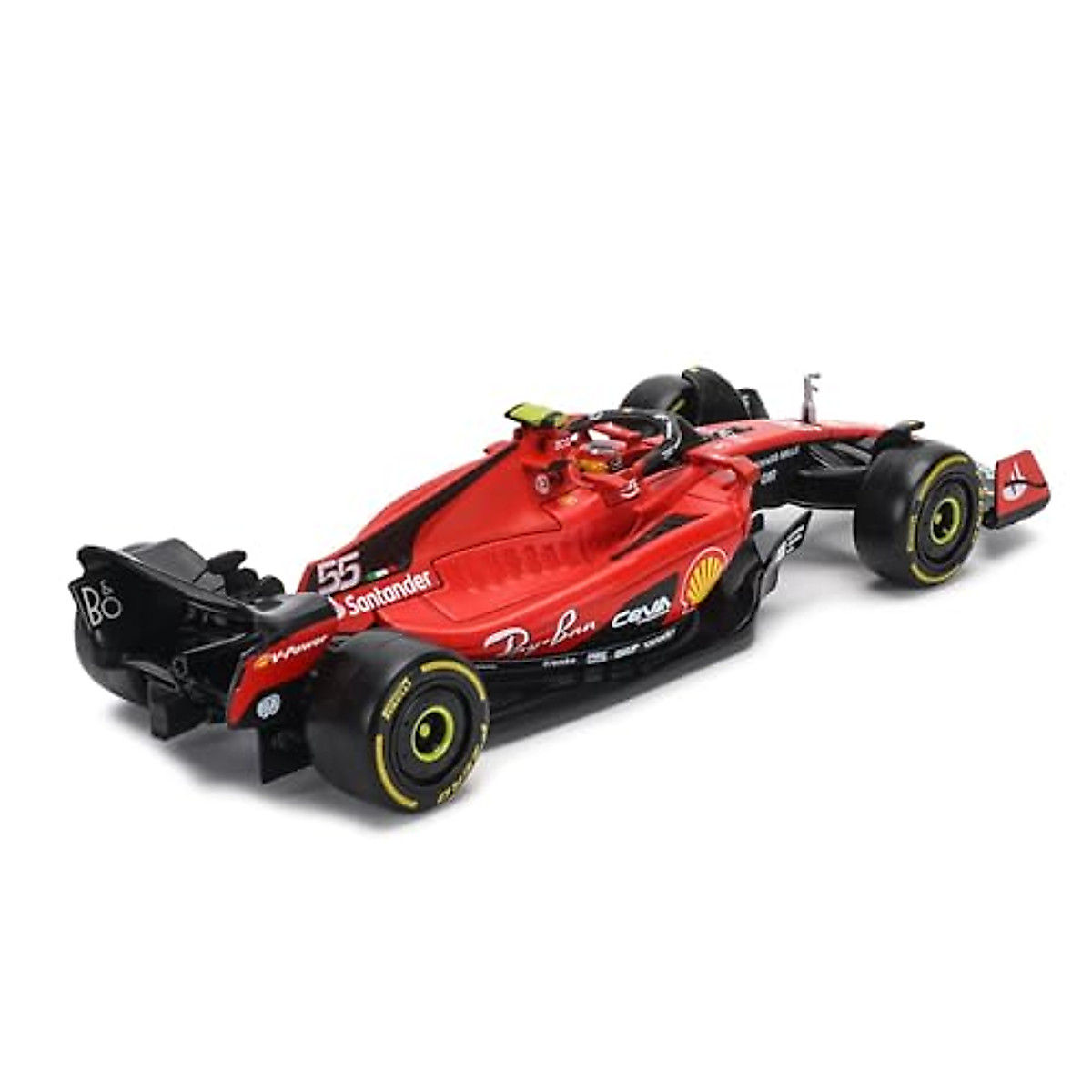 HTLNUZD Bburago 2023 1/43 SF23#55 Racing Model Car for F1 Scuderia Ferrari 1:43 SF23#55 Sainz Alloy Car Die Cast Car Model Adult Gift (Hardbound Version)