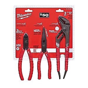 Milwaukee Pliers Set Alloy Stl 3pk