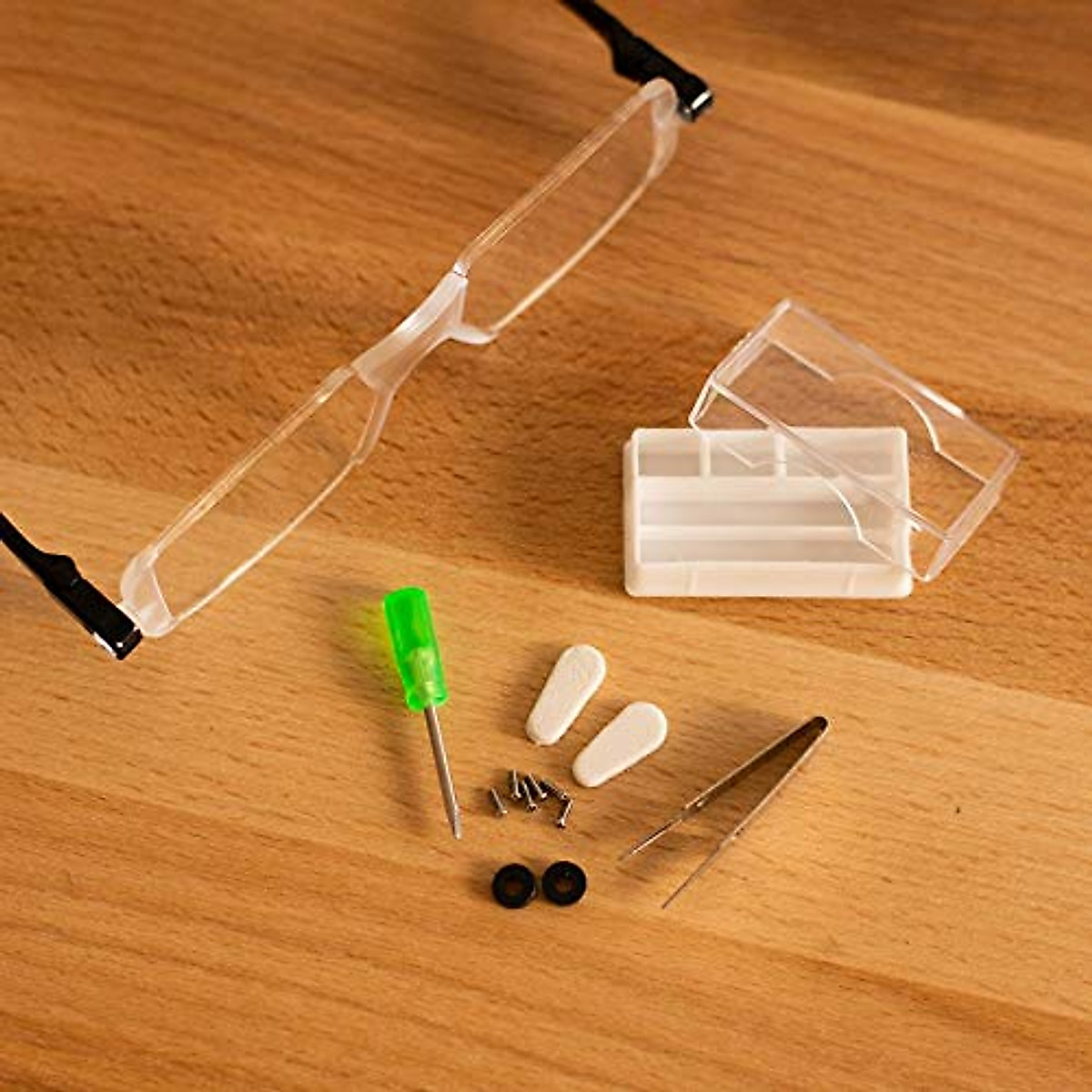 12pc Compact Eye Glasses Repair Kit Case For Fixing All Kinds Of Glasses