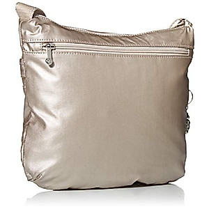 Kipling Women’s Arto Crossbody, Lightweight Everyday Purse, Casual Nylon Shoulder Bag, Metallic Glow