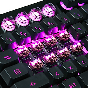 BLOODY B380 Light Strike 8 Key Optical Membrane Gaming Keyboard | Full RGB LED Backlit Keyboard | Smooth & Linear Quite Keys | Ergonomic Detachable Wrist Rest Design | LK Optical Gaming Series