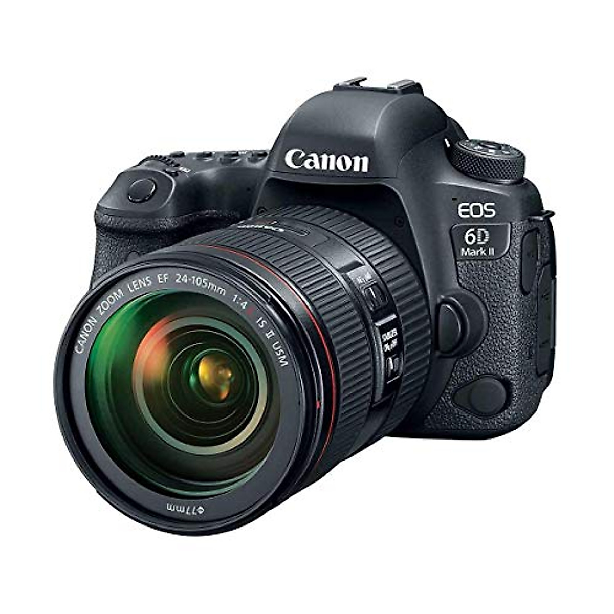 Canon EOS 6D Mark II DSLR with EF 24-105mm f/4L is II USM Lens - Bundle with 32GB SDHC U3 Card, Camera Case, Table Top Tripod, Cleaning Kit, 77mm UV Filter Memory Wallet, Pc Software Package, More