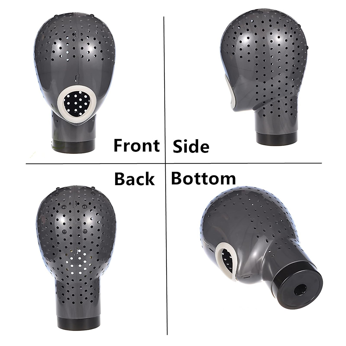 HOMEGOAL Hair Dryer Fresh Wig Head Dryer Wig Stand Wig Holder Mannequin Head, Drying Wig From Inside to Outside, Quickly, Easily, For Lace Wig Scalp Cap Net (Dark Grey)