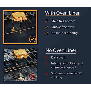 8 Pack Refrigerator Liners Sheet and 3 Pack Oven Liners Bundle - Say Goodbye to Messy Spills and Stains BPA & PFOA Free Kitchen Accessories