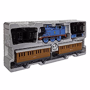 Lionel Battery-Operated Mattel Thomas & Friends Toy Train Set with Locomotive, Train Cars, Track & Remote with Authentic Train Sounds, & Moving Eyes for Kids 4+