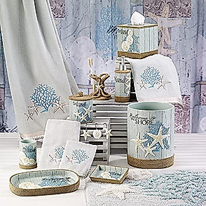 Avanti Linens - Fabric Shower Curtain, Ocean Inspired Bathroom Decor (Beachcomber Collection, 72")