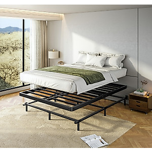 THEOCORATE Queen Box Spring,2 Inch Bunkie Board Bed Slat Replacement Low Profile Mattress Foundation.Heavy Duty Structure,Noise Free, Non-Slip, Easy Assembly (Not Included Cover Set)